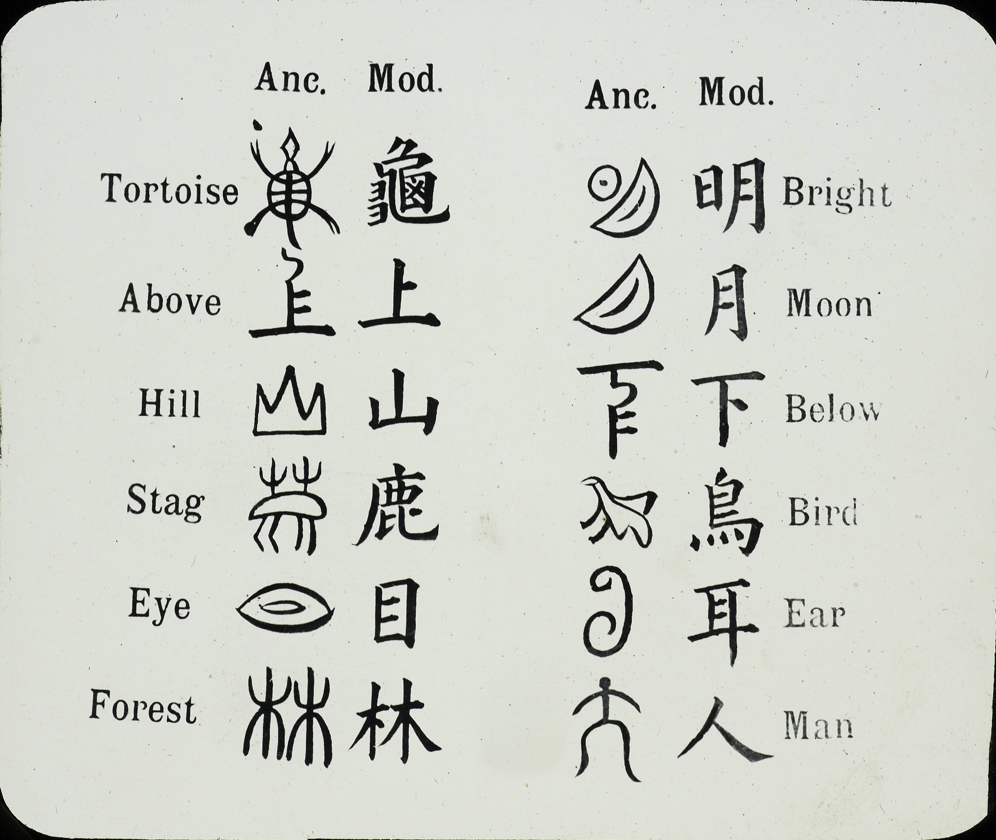 How many Chinese characters are there?